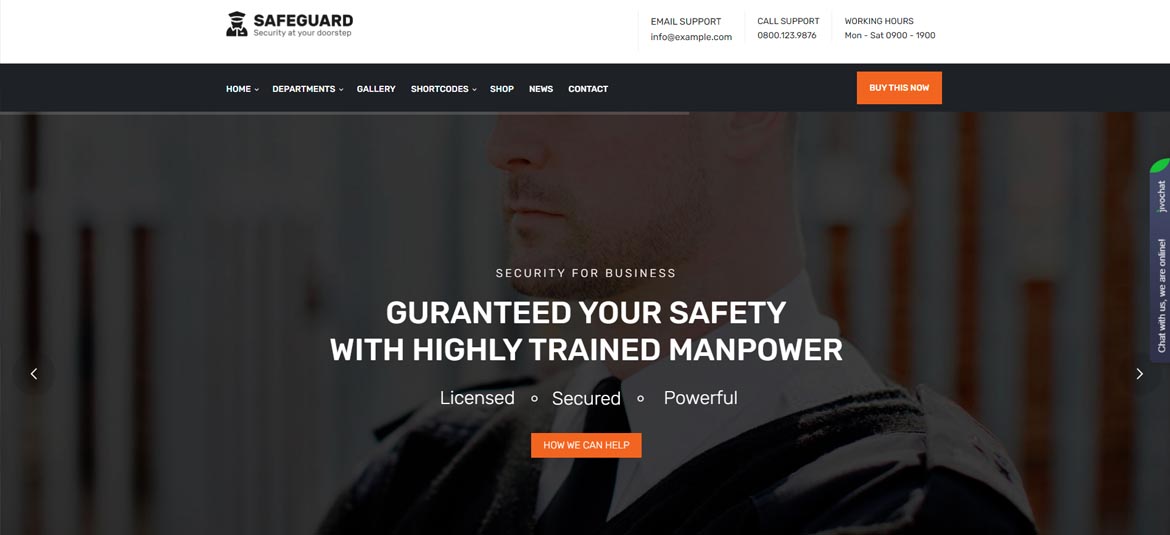 Top Selling And Most Popular Security Services Wordpress Themes