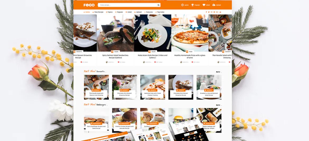 Best And High-Quality Food Blog Wordpress Themes of 2021 - NicheAddons